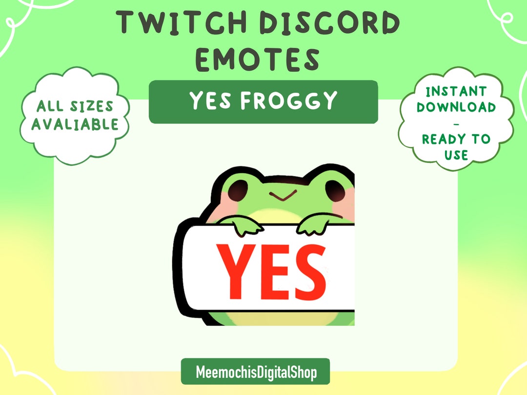 YES Sign Froggy Individual Emote ｜ Twitch Discord Emotes/badges ...