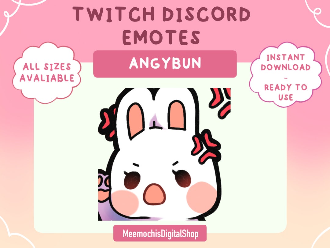 Angy Bun Individual Emote ｜ Twitch Discord Emotes/badges｜streaming ...