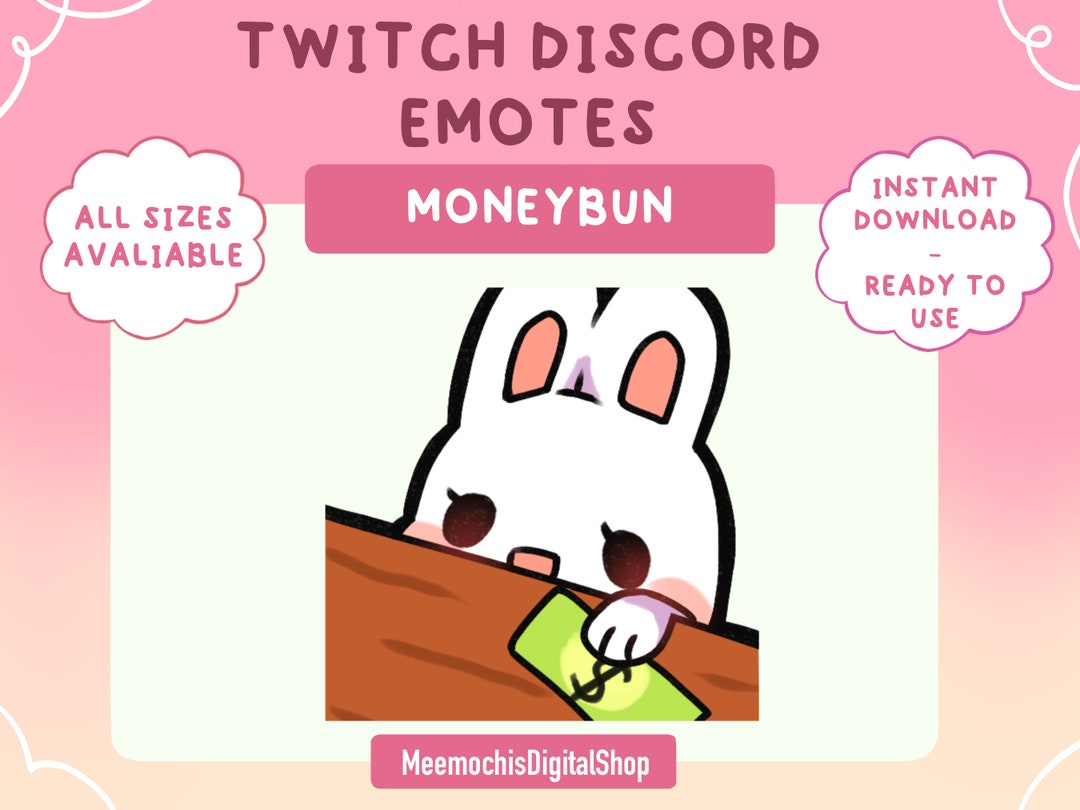 Money Peeker Bun Individual Emote ｜ Twitch Discord Emotes/badges ...