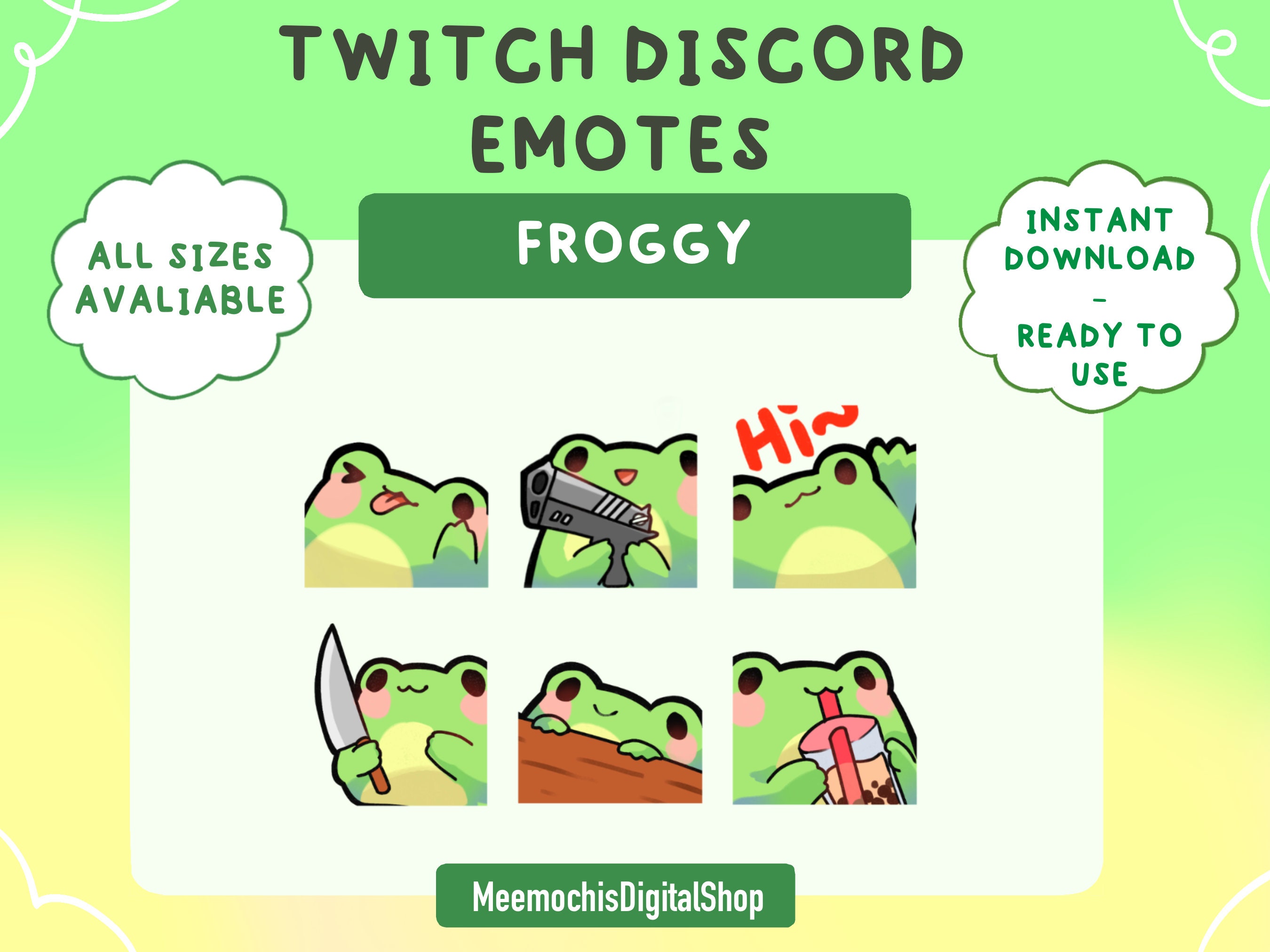 ULTIMATE Sprout Frog COMPLETE Twitch Packageoverlays Emote Panels ...