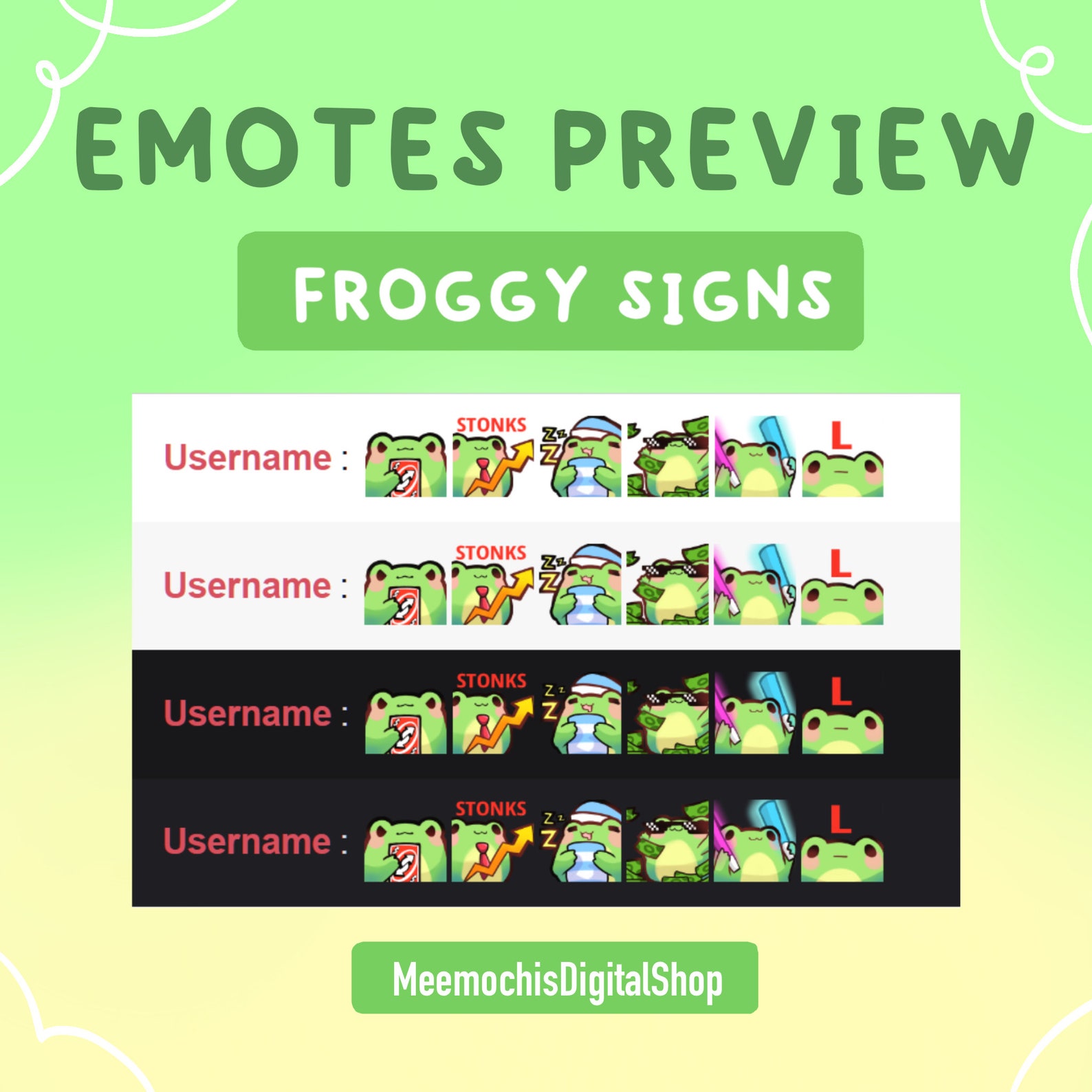 Sleepy Froggy Individual Emote ｜ Twitch Discord Emotes/badges｜streaming ...