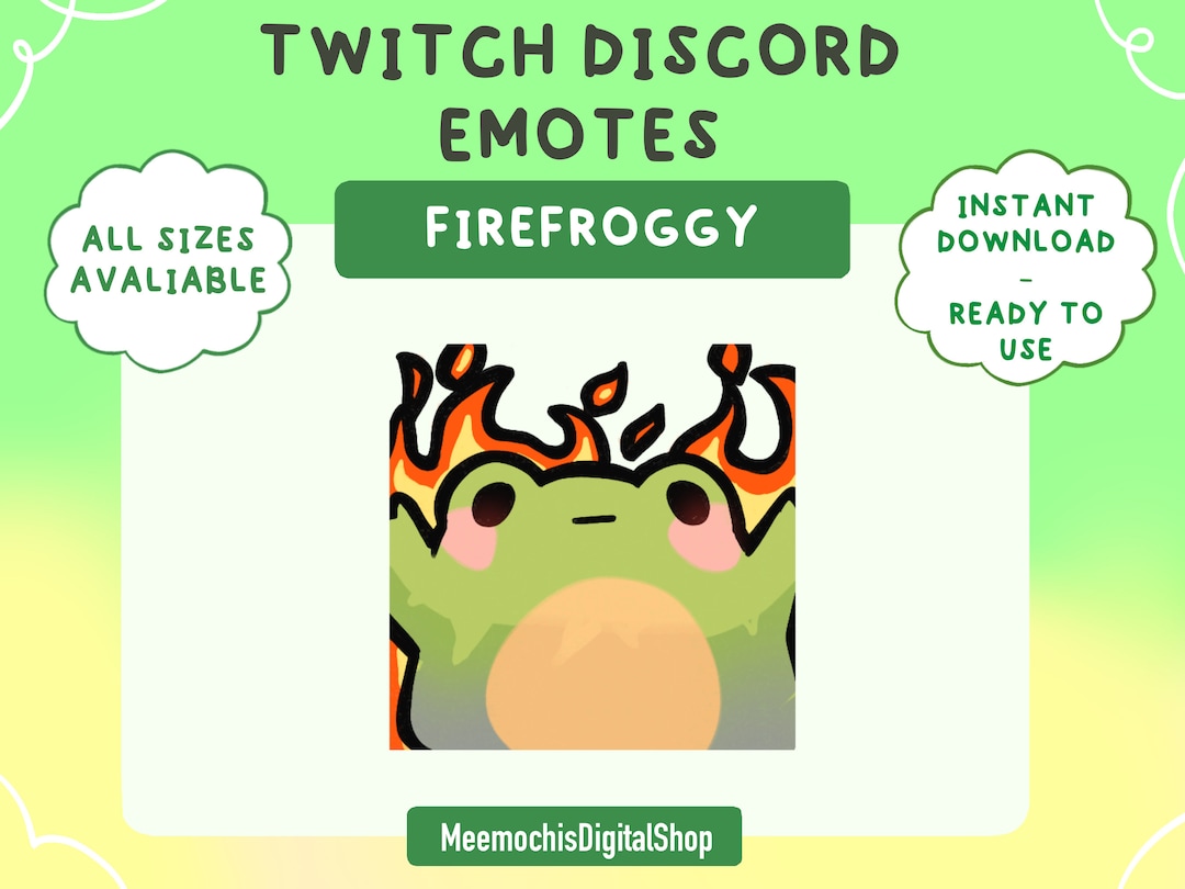 Fire Froggy Individual Emote ｜ Twitch Discord Emotes/badges｜streaming ...