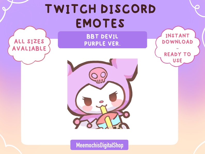BBT Devil 1emotes Twitch Discord Badgespurple Cute Sleep Sleepy ...
