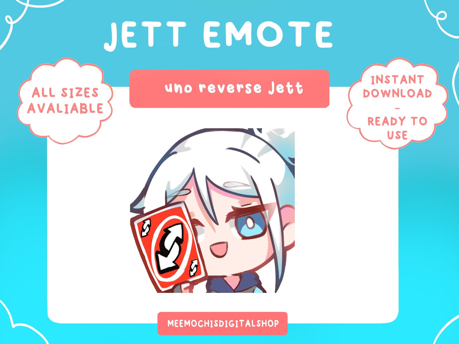 Jett Reverse Uno Emote (1)｜ Valorant Twitch Discord Emotes｜streaming ...