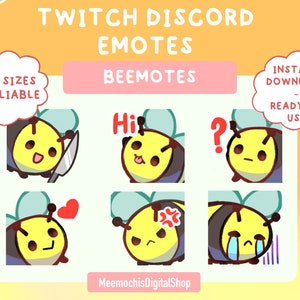 Bee Emote Pack III (6)｜beemotes Twitch Discord Badges｜question Mark Hi ...