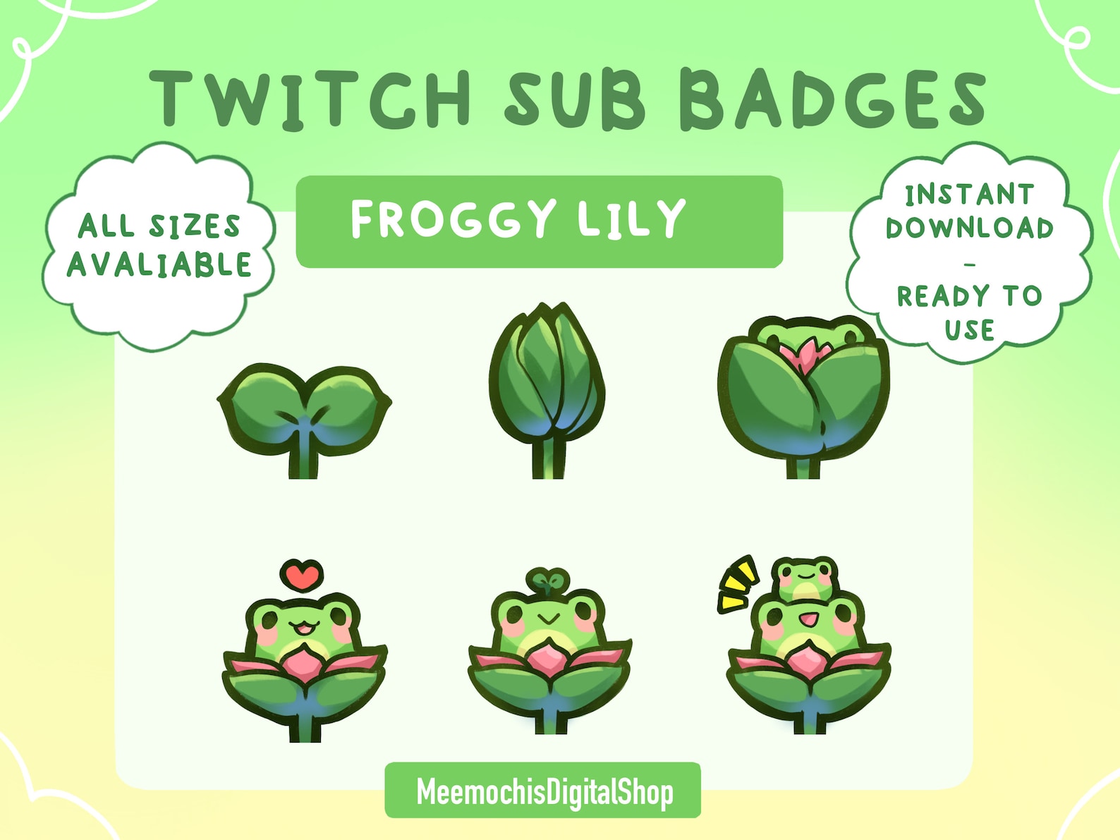 ULTIMATE Sprout Frog COMPLETE Twitch Packageoverlays Emote Panels ...
