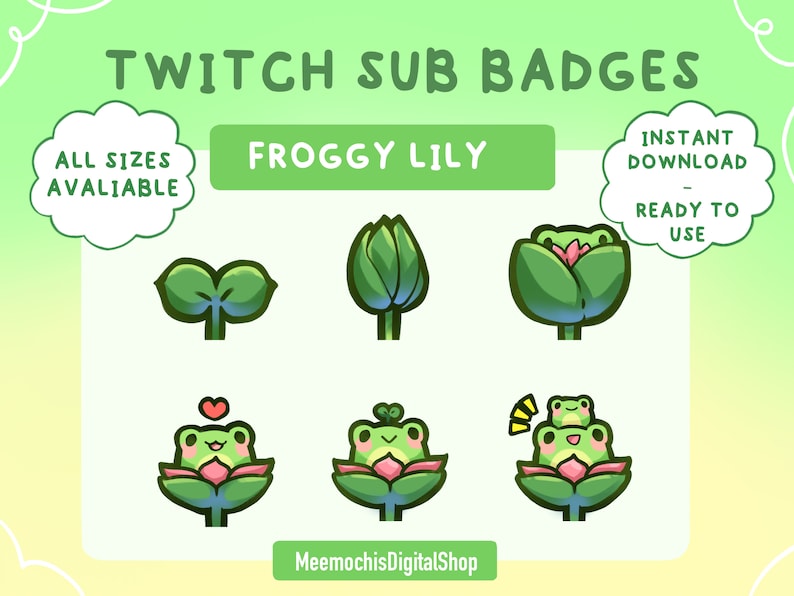 ULTIMATE Sprout Frog COMPLETE Twitch Packageoverlays Emote Panels ...