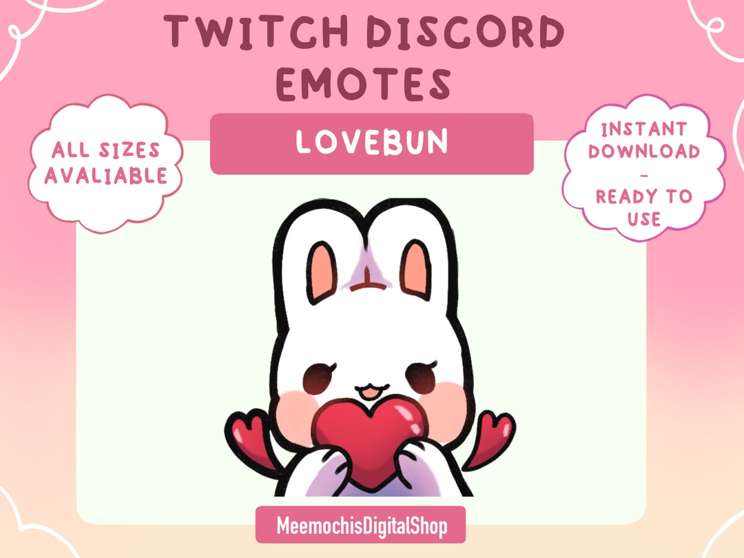 Love Bun Individual Emote ｜ Twitch Discord Emotes/badges｜streaming ...