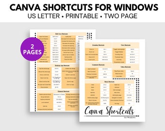 Printable Windows Keyboard Shortcuts Reference Guide Digital Pdf File ...