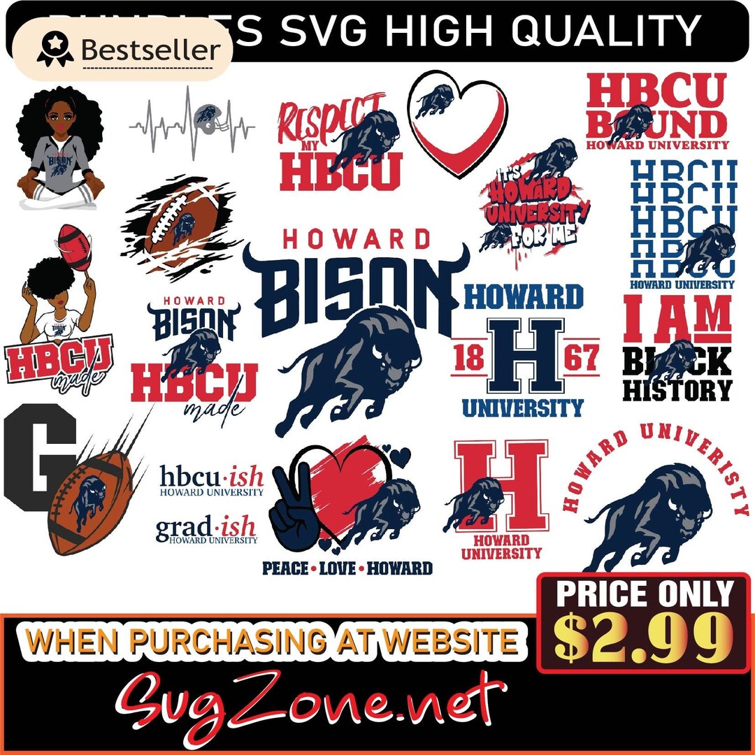 Digital Downloads: Howard University Svg and Hbcu Svg Bundle - Etsy
