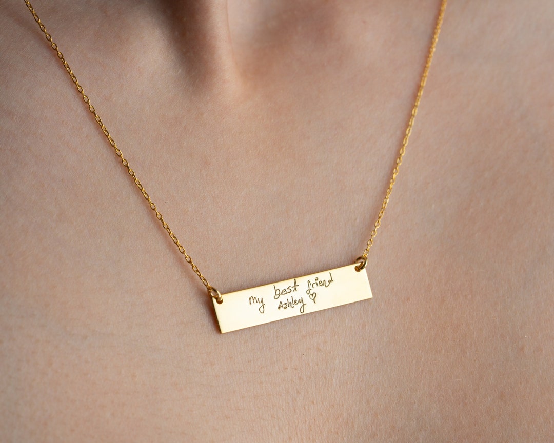 Custom Handwriting Necklace . Personalized Necklace . Handwritten ...