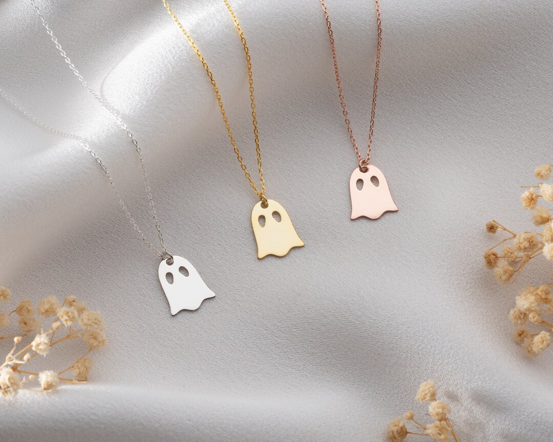 Cute Ghost Necklace for Halloween Ghost Jewelry Gift for Kids Necklace ...