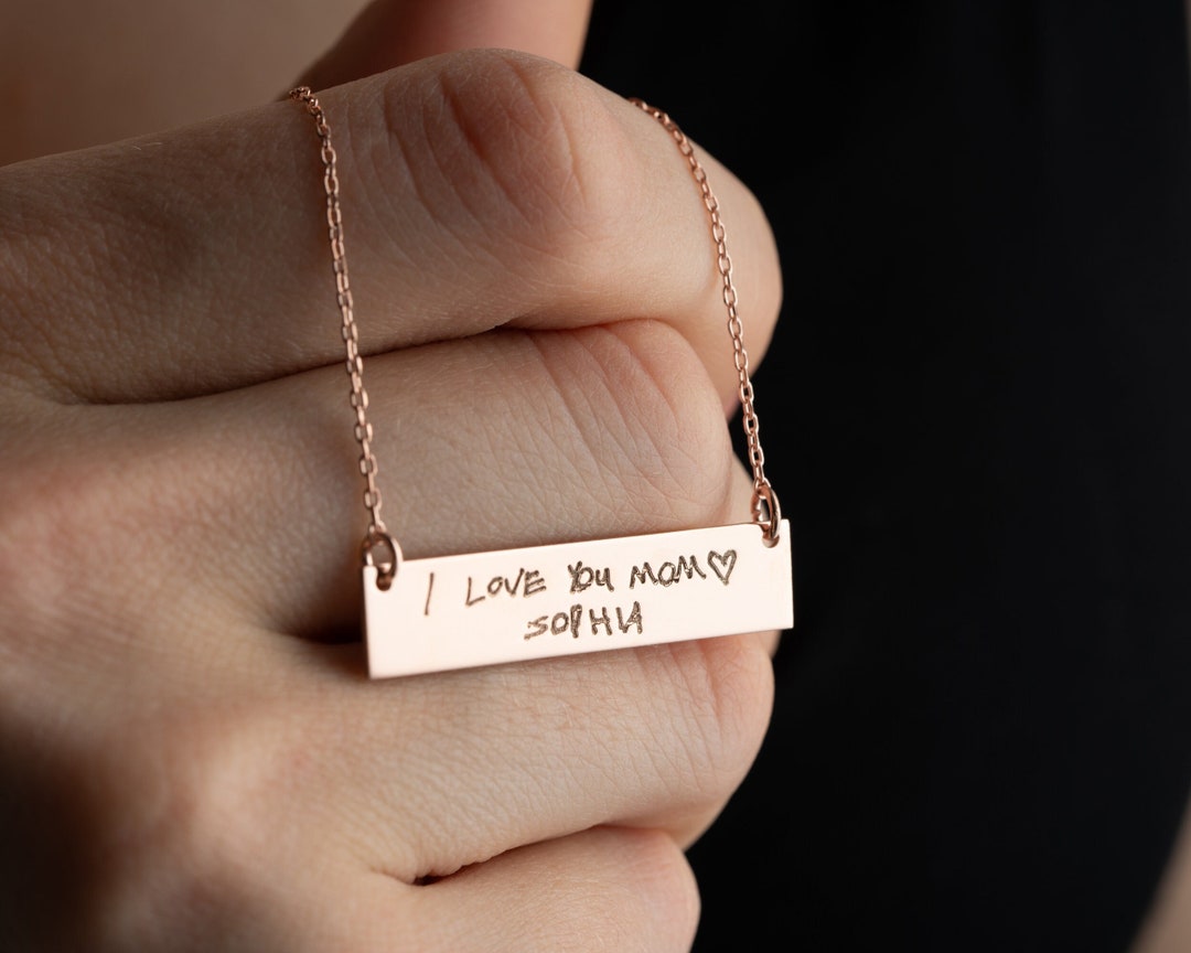 Custom Handwriting Necklace . Personalized Necklace . Handwritten ...