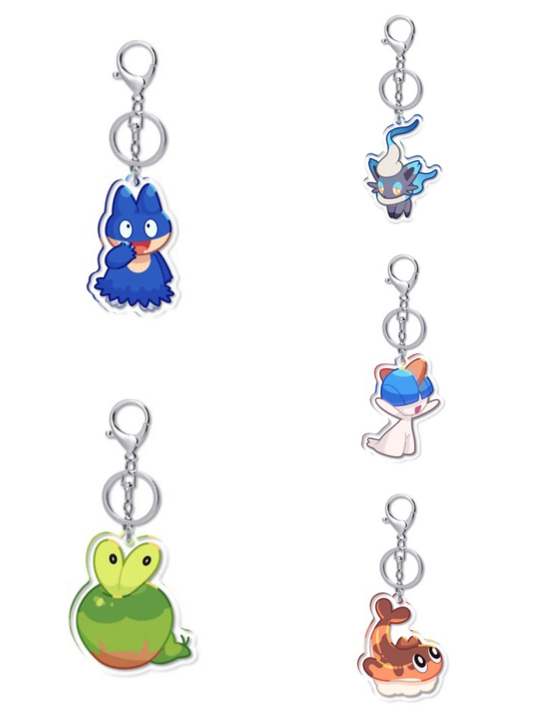 Pokemon Charms Shiny Gengar Haunter Gastly Applin Porygon Rotom Zorua ...