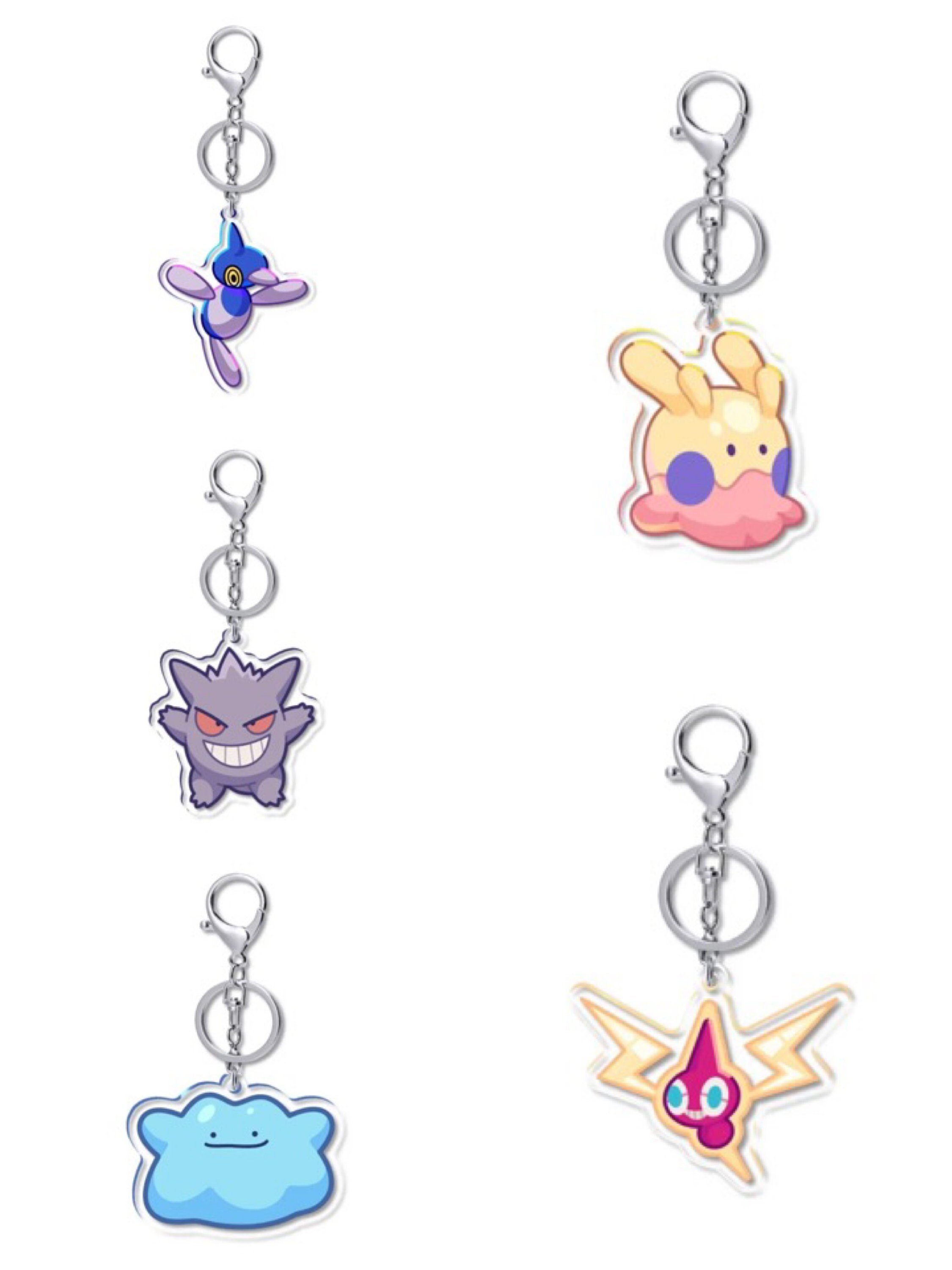 Pokemon Charms Shiny Gengar Haunter Gastly Applin Porygon Rotom Zorua ...
