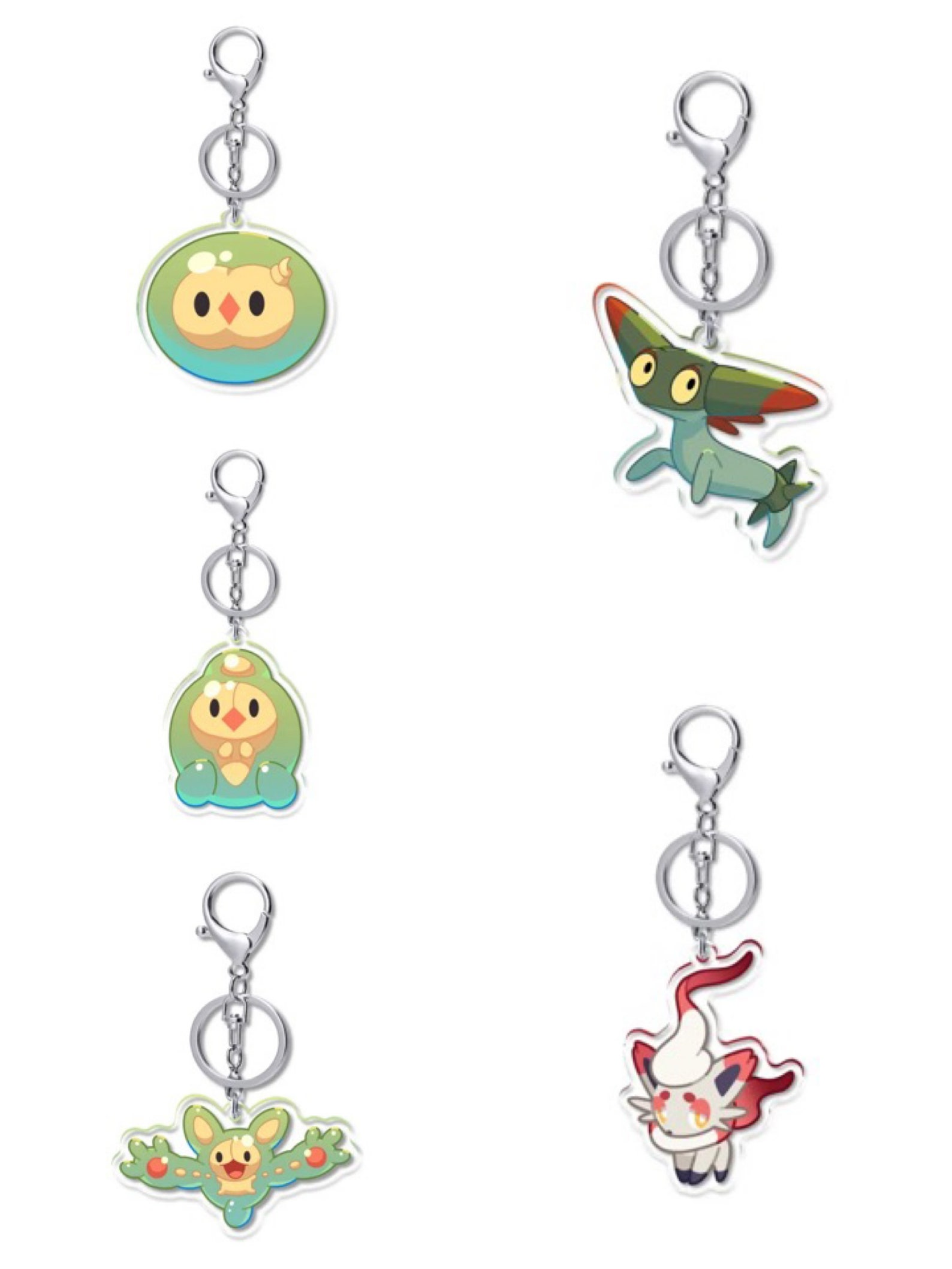 Pokemon Charms Shiny Gengar Haunter Gastly Applin Porygon Rotom Zorua ...