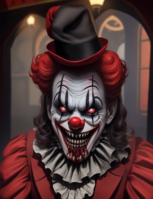 Spooky Scary Clown 20oz Skinny Tumbler Horror PNG Halloween Drinkware ...