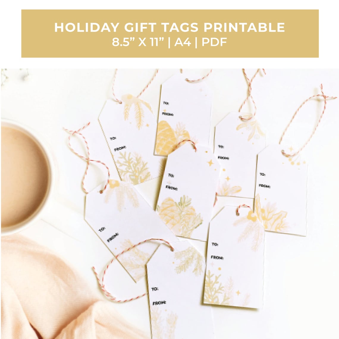 Cute Holiday Gift Tags Printable Christmas Gift Exchange Tags, Holiday ...