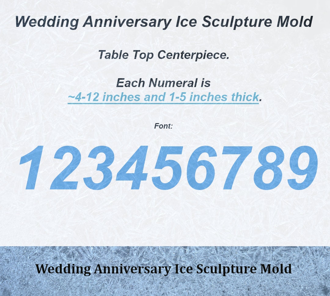 Anniversary Ice Sculpture Mold Table Top Center Piece - Etsy