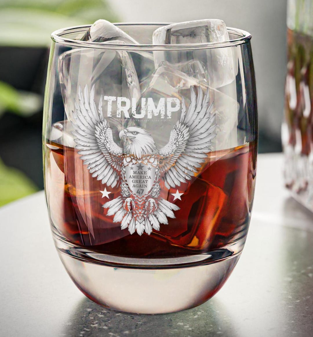 Donald Trump Old Whiskey Glass, Trump Whiskey Glass, Water Glass Trump ...