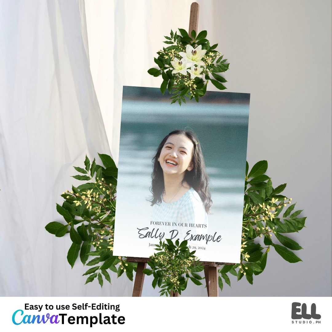 Premium Funeral Welcome Sign Celebration of Life Large Funeral Poster ...