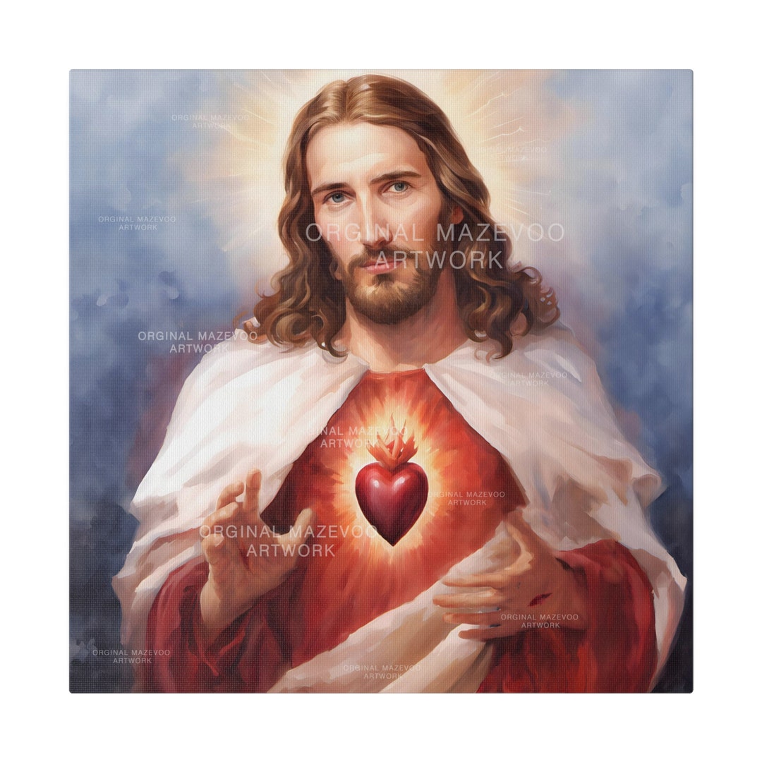 Sacred Heart of Jesus Picture | Jesus Painting Original Sacred Heart of ...