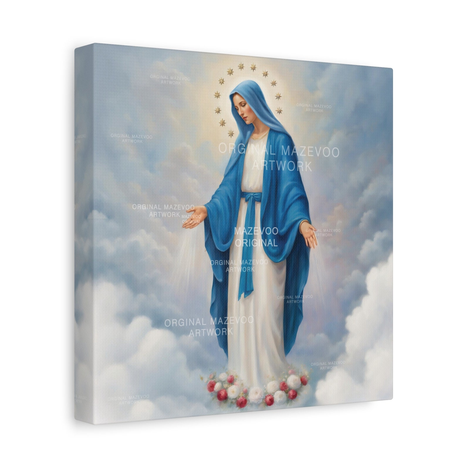 Virgin Mary Bible Wall Art Christian Art | Immaculate Conception | Gods ...