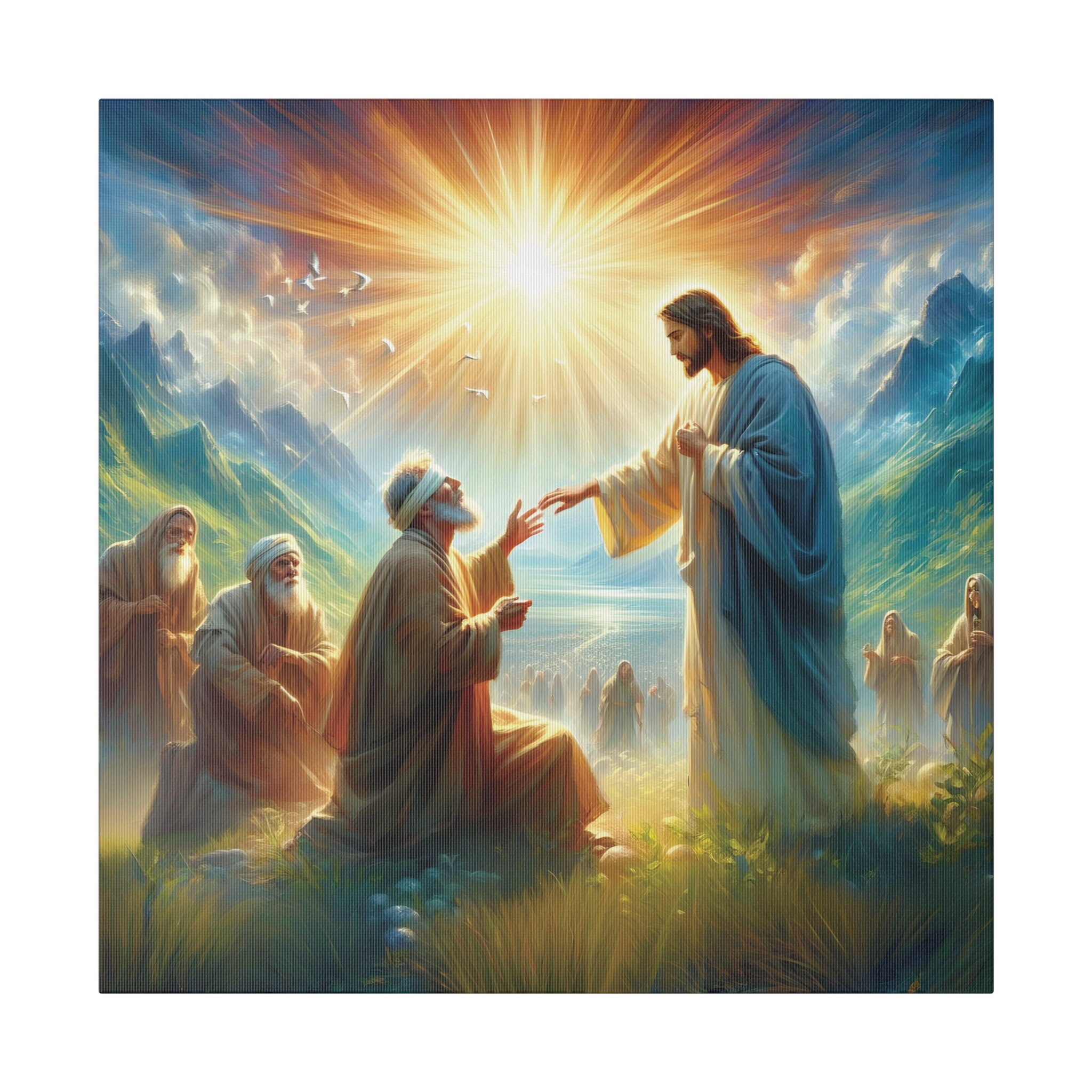 Jesus Healing a Blind Man Wall Art | New Modern Christian Wall Art ...