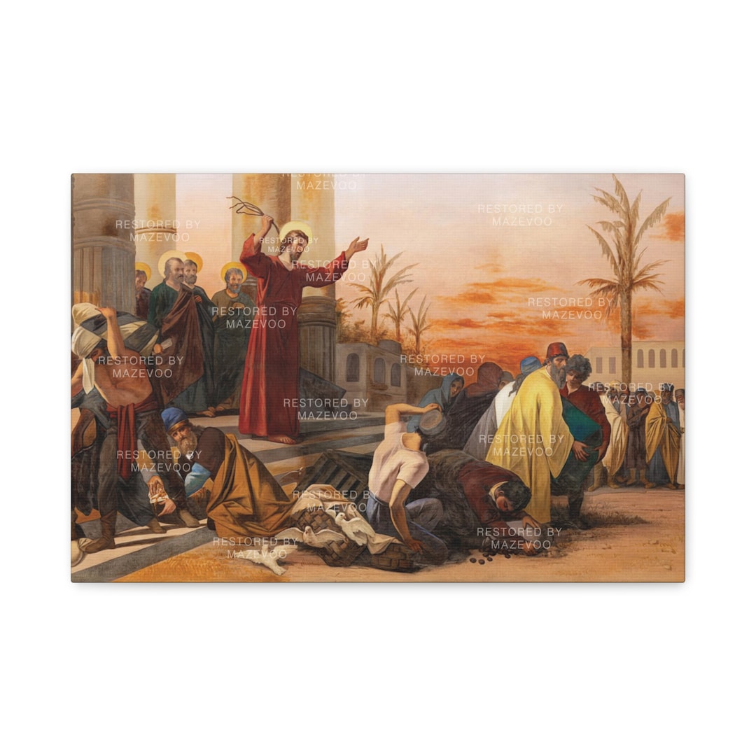 The Cleansing of the Temple Wall Art Jesus Anger in Temple Print ...