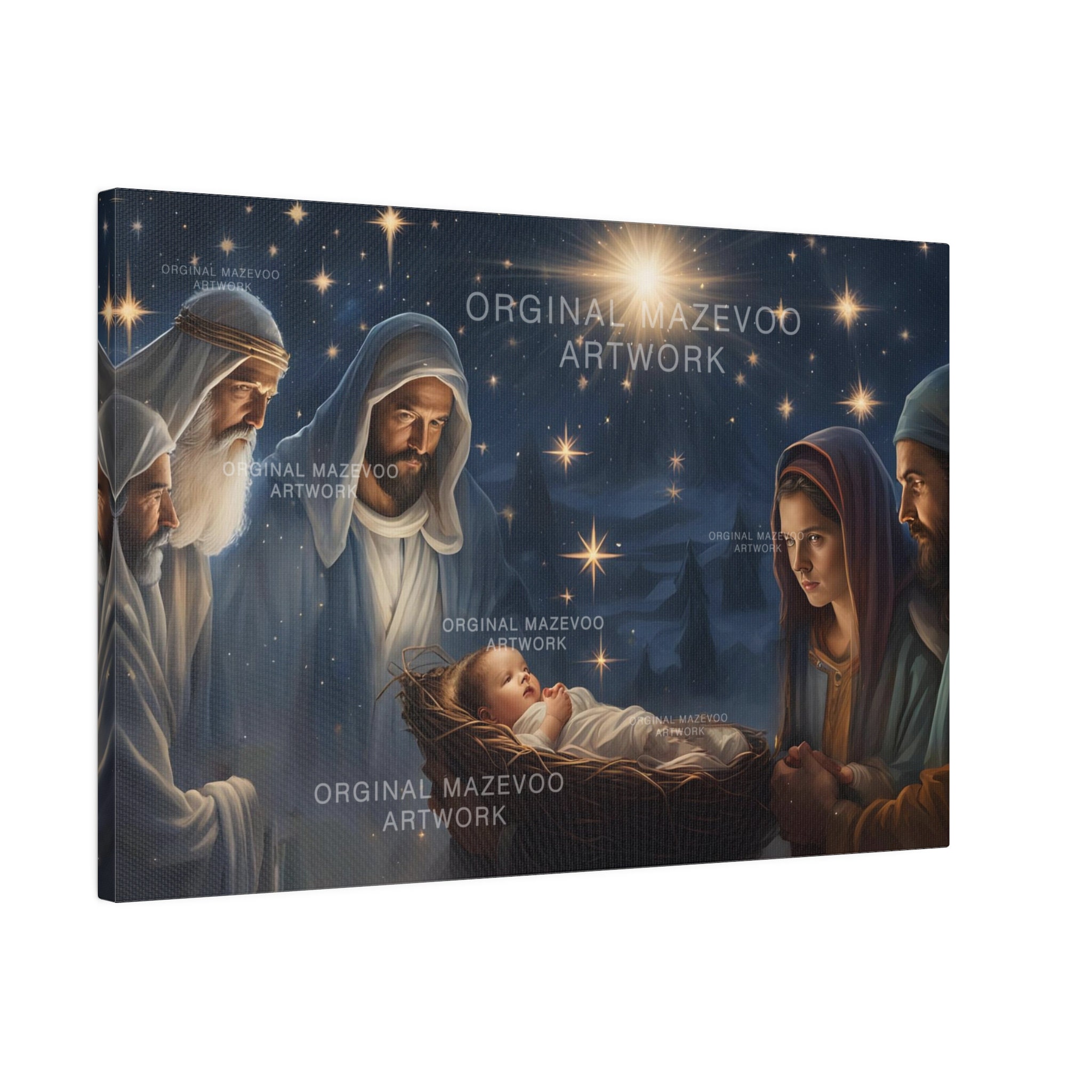 Birth of Jesus Painting | Jesus Painting Original | Modern New ...