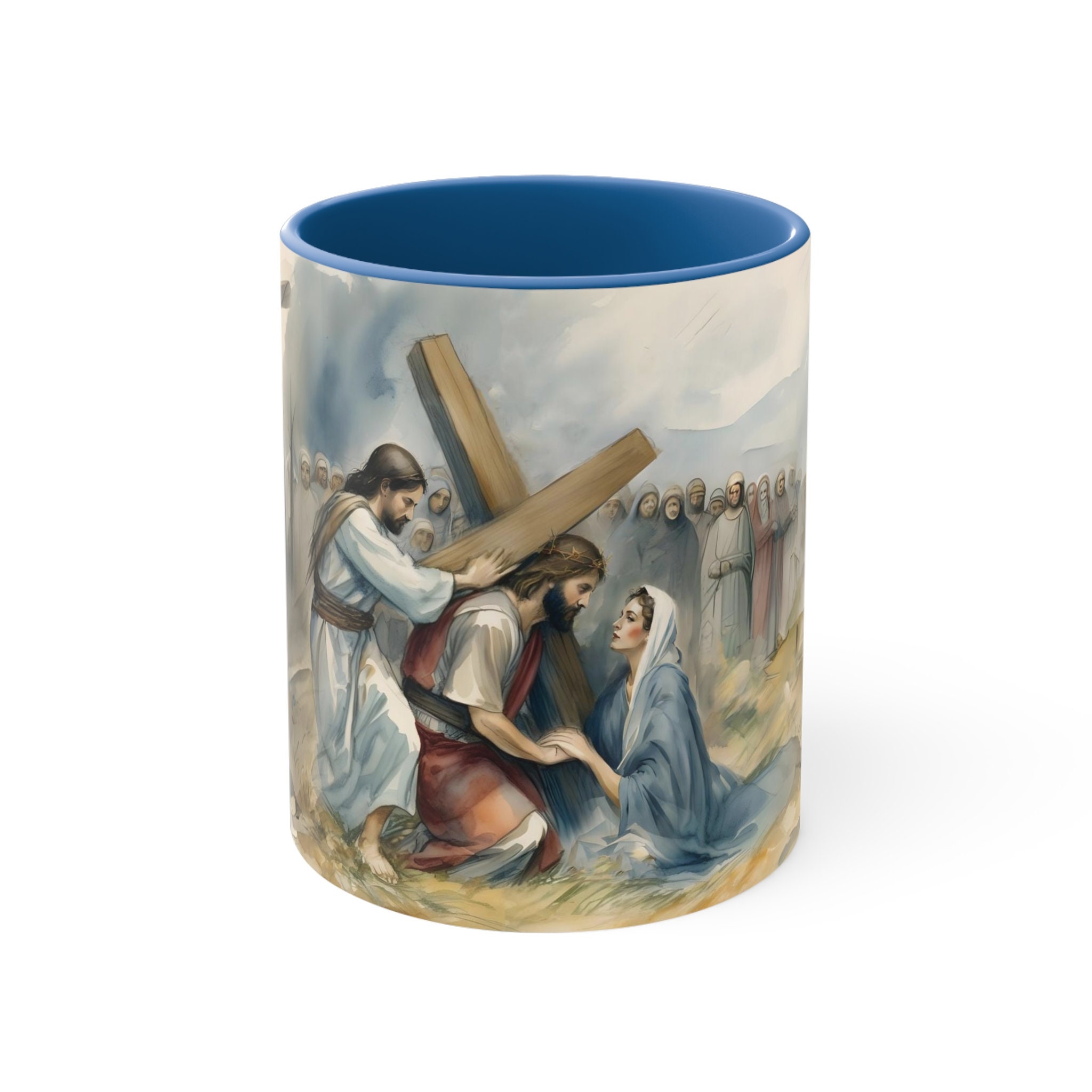 Christs Crucifixion | Jesus Caries the Cross Coffee Mug | Religious ...