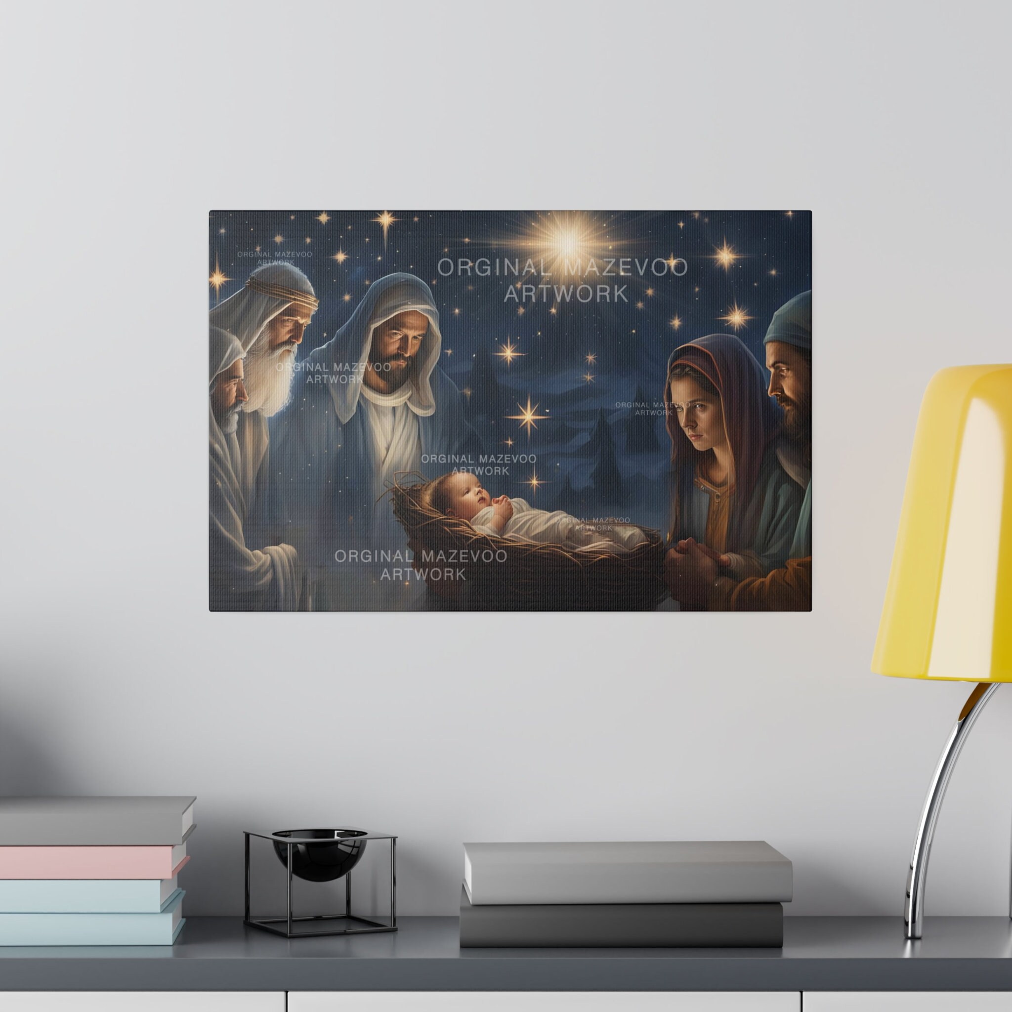Birth of Jesus Painting | Jesus Painting Original | Modern New ...