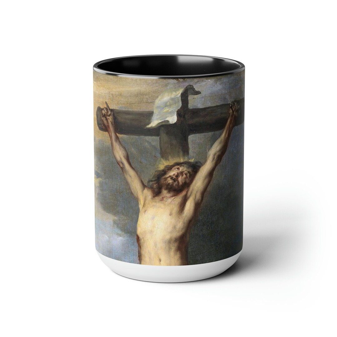 15 Oz Large Christ on Cross Mug | Religious Coffee Mug | Huge Jesus ...