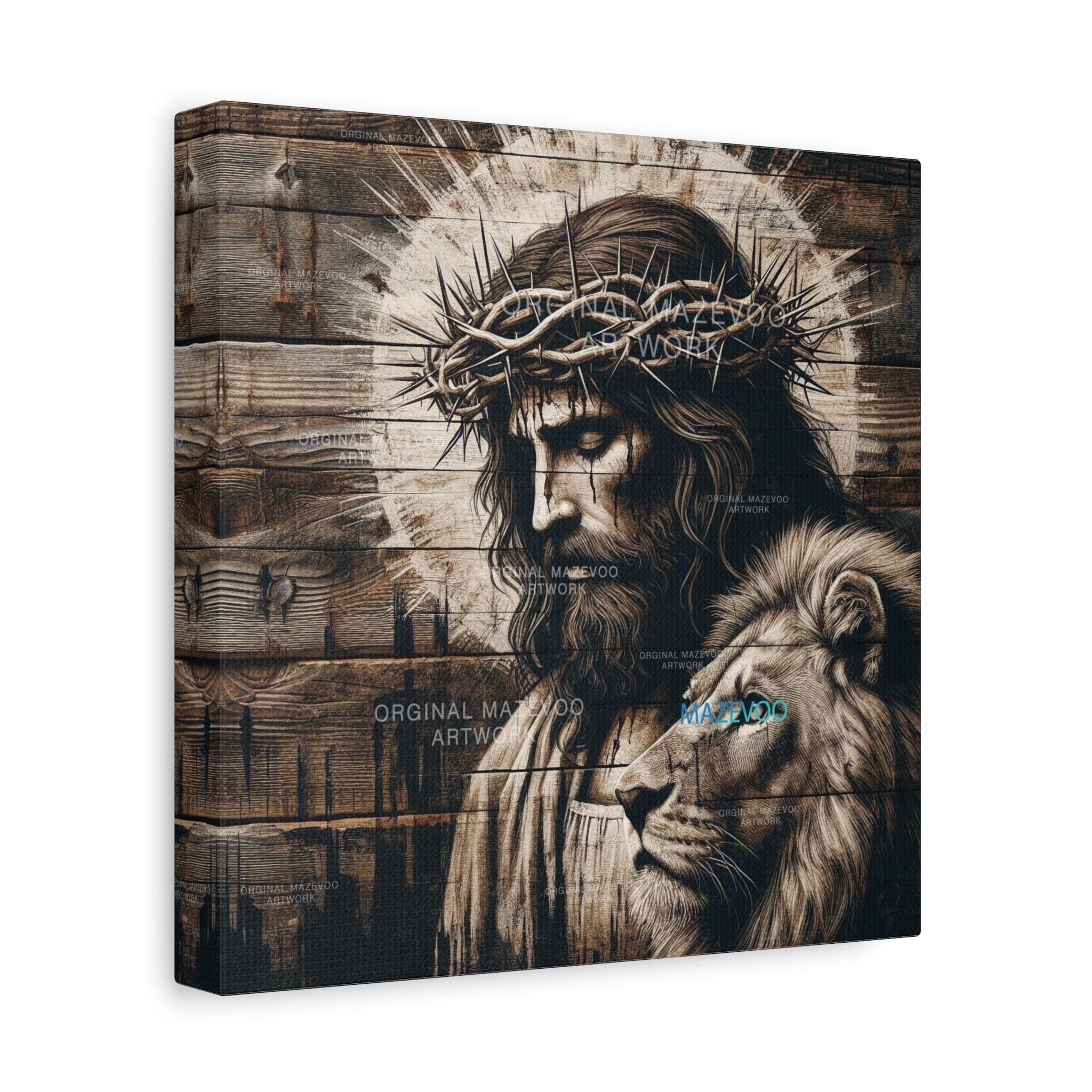 Jesus Lion of Judah Wall Art Print, Original Modern Beautiful ...