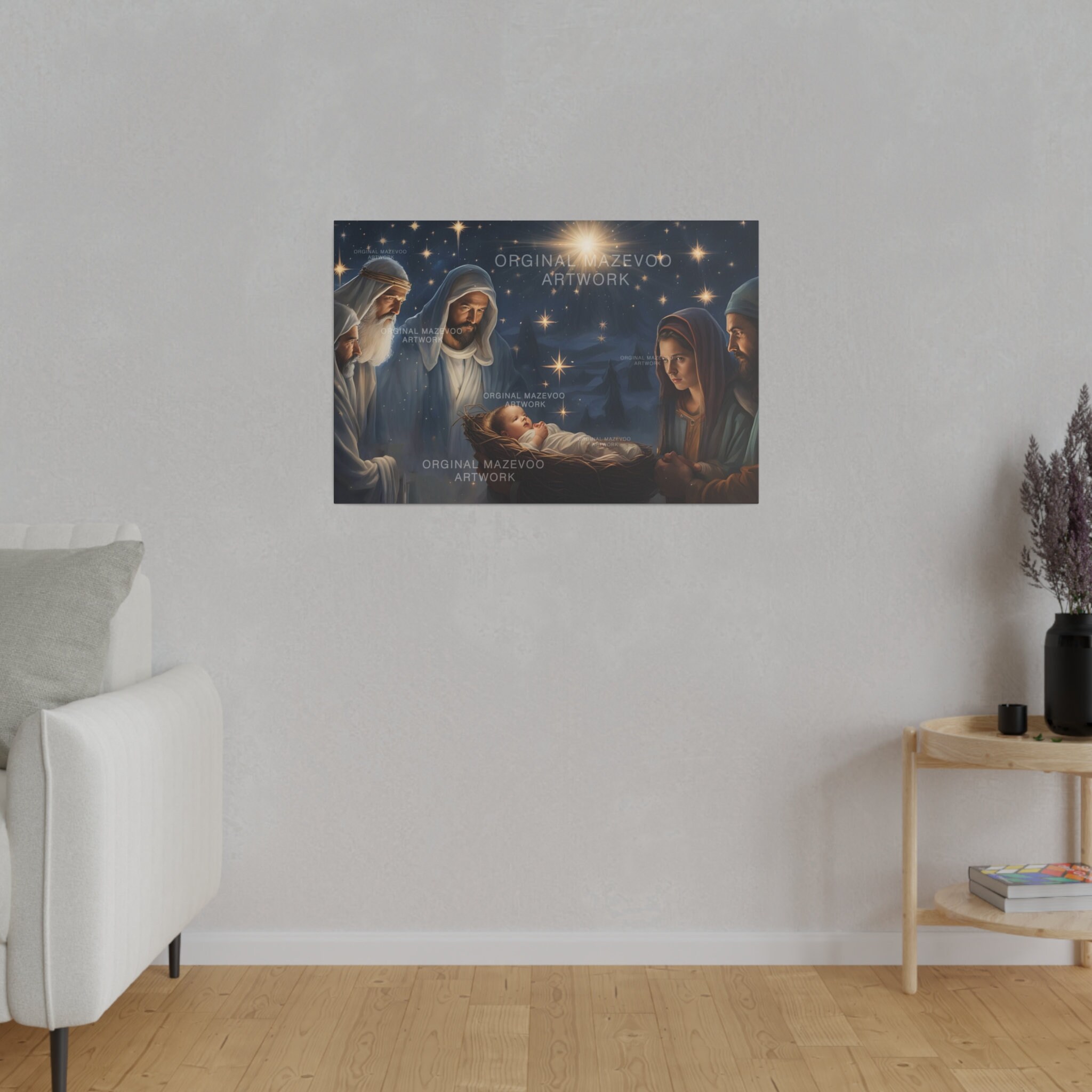 Birth of Jesus Painting | Jesus Painting Original | Modern New ...