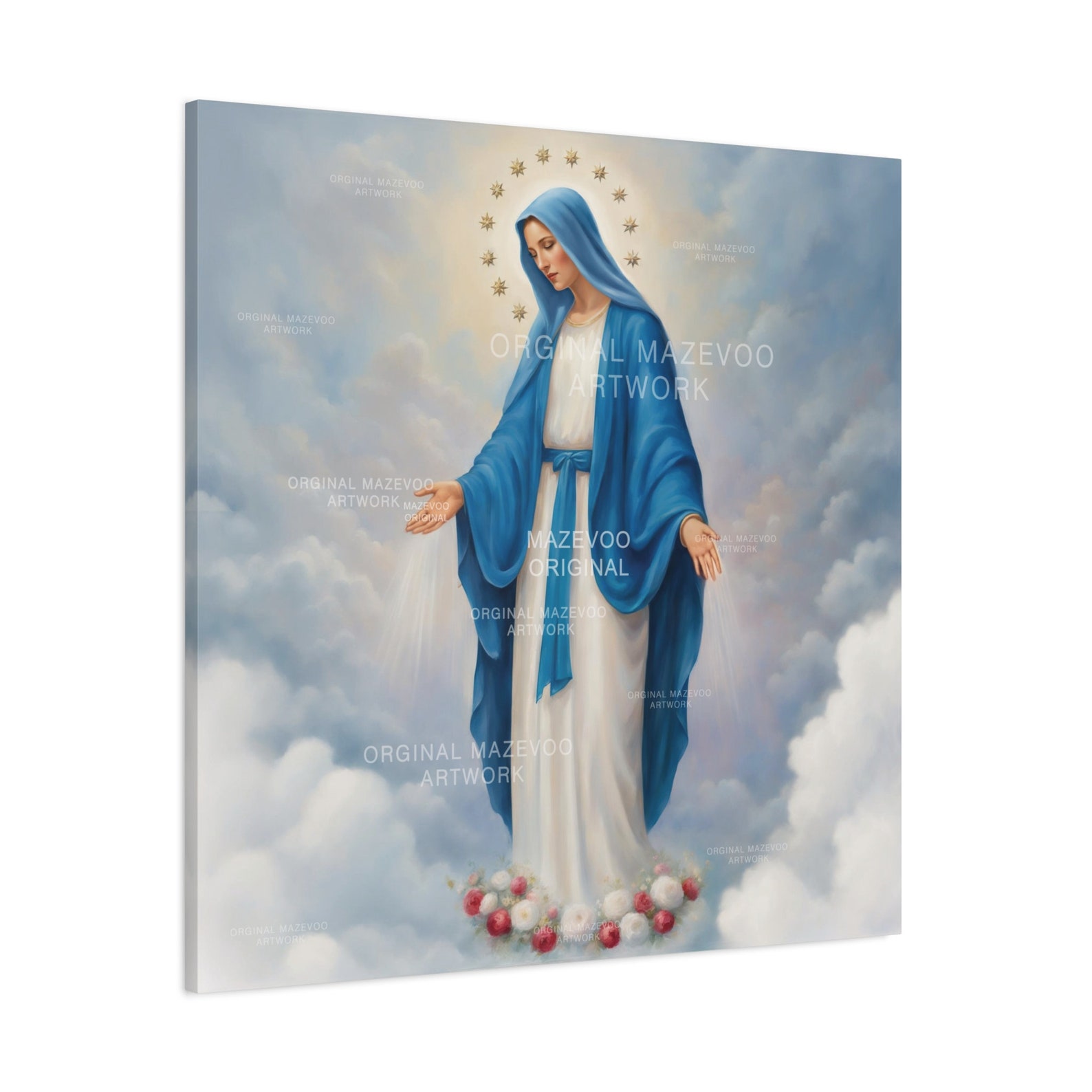 Virgin Mary Bible Wall Art Christian Art | Immaculate Conception | Gods ...