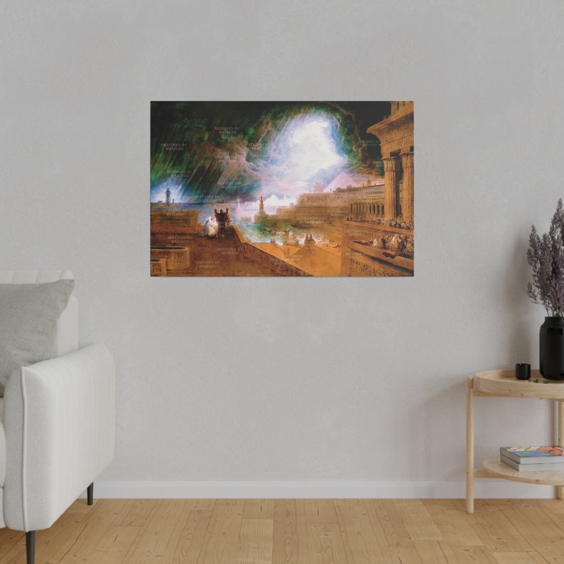 Moses Seventh Plague of Egypt Canvas Wall Art, Famous Christian ...