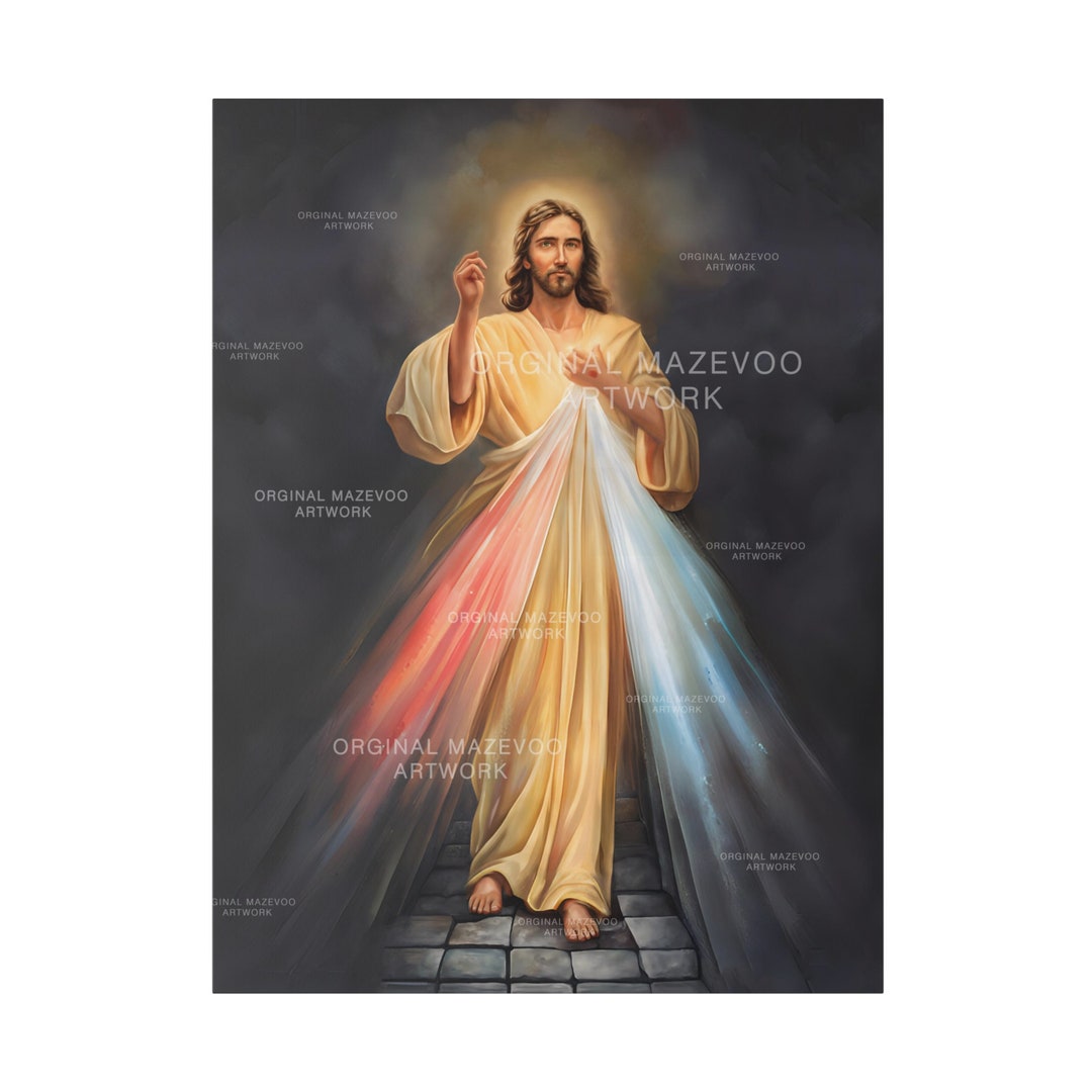 Divine Mercy Image for Men & Women | Divine Mercy Wall Art | Devine ...