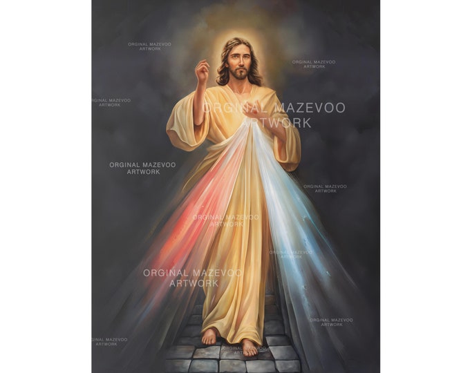 Divine Mercy - Minimalist Catholic Art Print - DIGITAL DOWNLOAD - Jesus ...