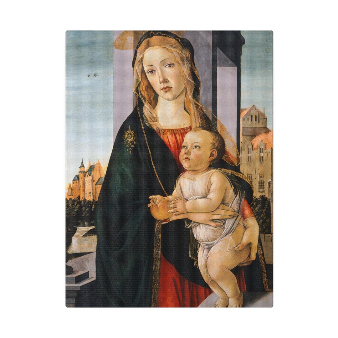 Madonna and Child Canvas | Botticelli (1490) the Virgin and Child Wall ...