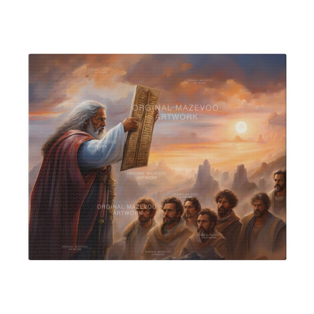 Moses Art Canvas | Moses Painting Wall Art | Original Modern Moses ...