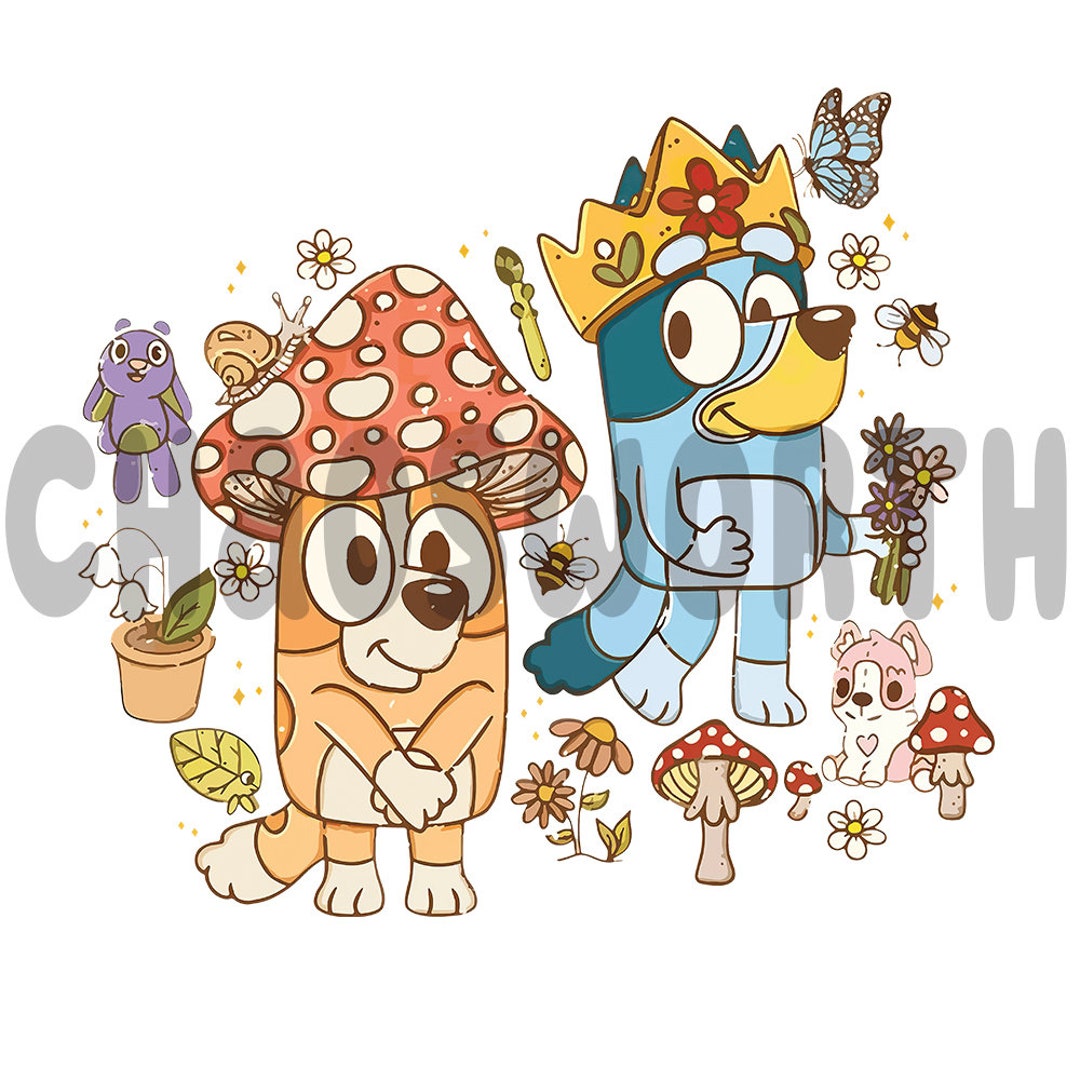 Bluey Queen Png Bingo Mushroom Bluey Png Bingo Png - Etsy