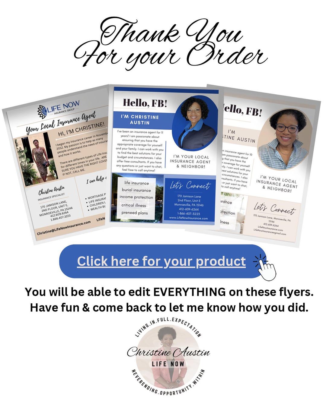 3 Life Insurance Introduction Flyer - Etsy