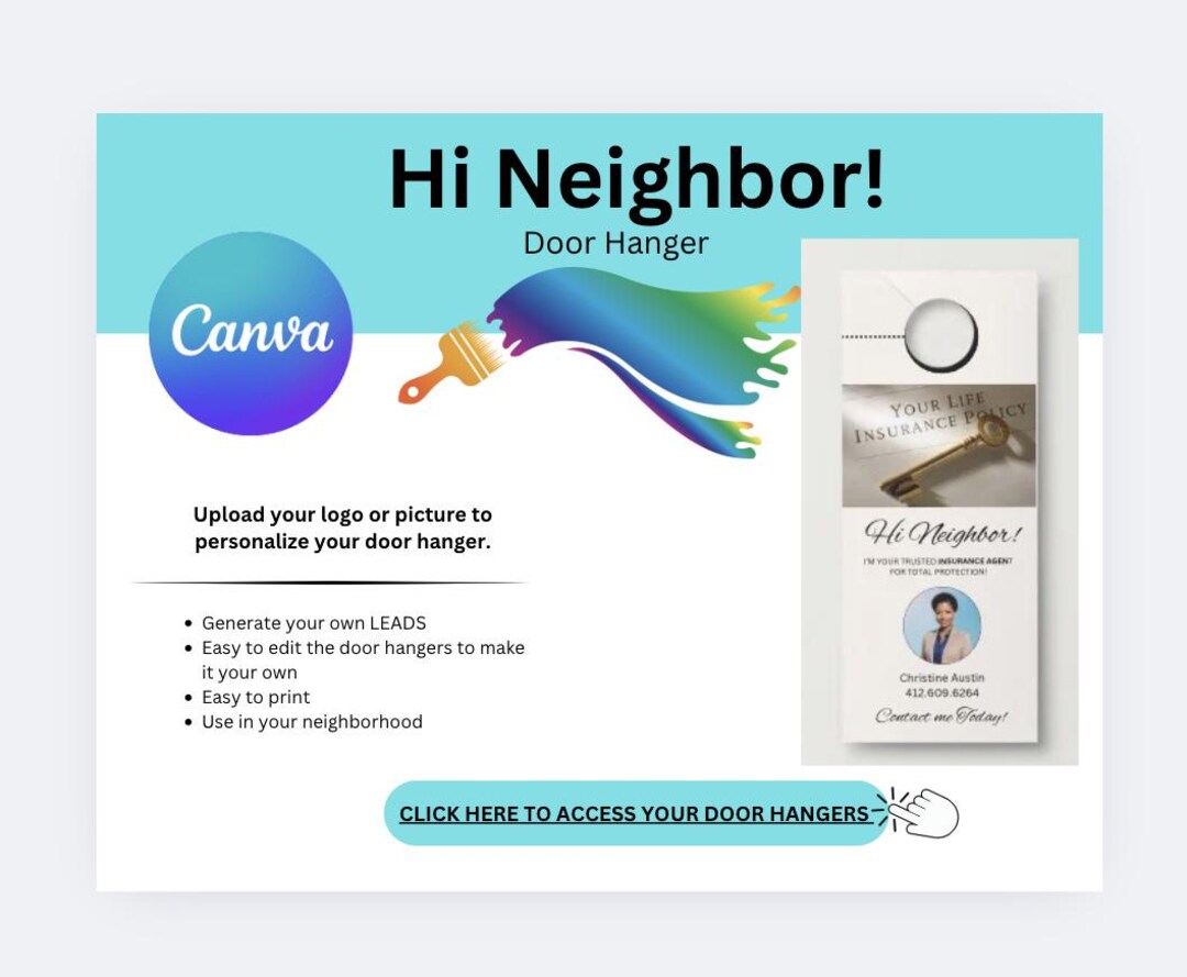 Hi Neighbor Door Hanger - Etsy