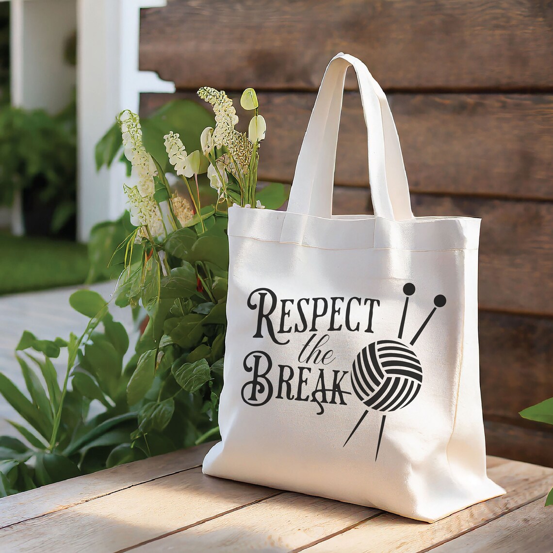 Canvas Tote Bag for Knitting Yarn Supplies Project Bag for Knitters ...