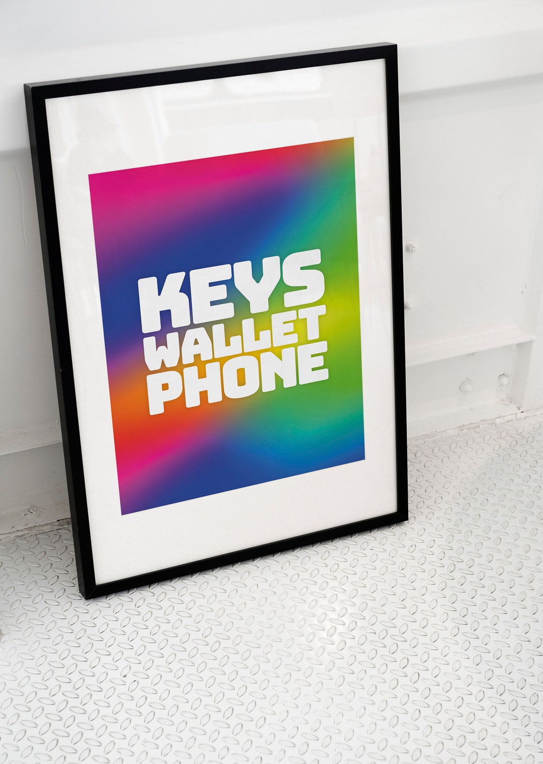 A4 Vibrant Adhd-inspired Downloadable Art Prints KEYS WALLET PHONE - Etsy