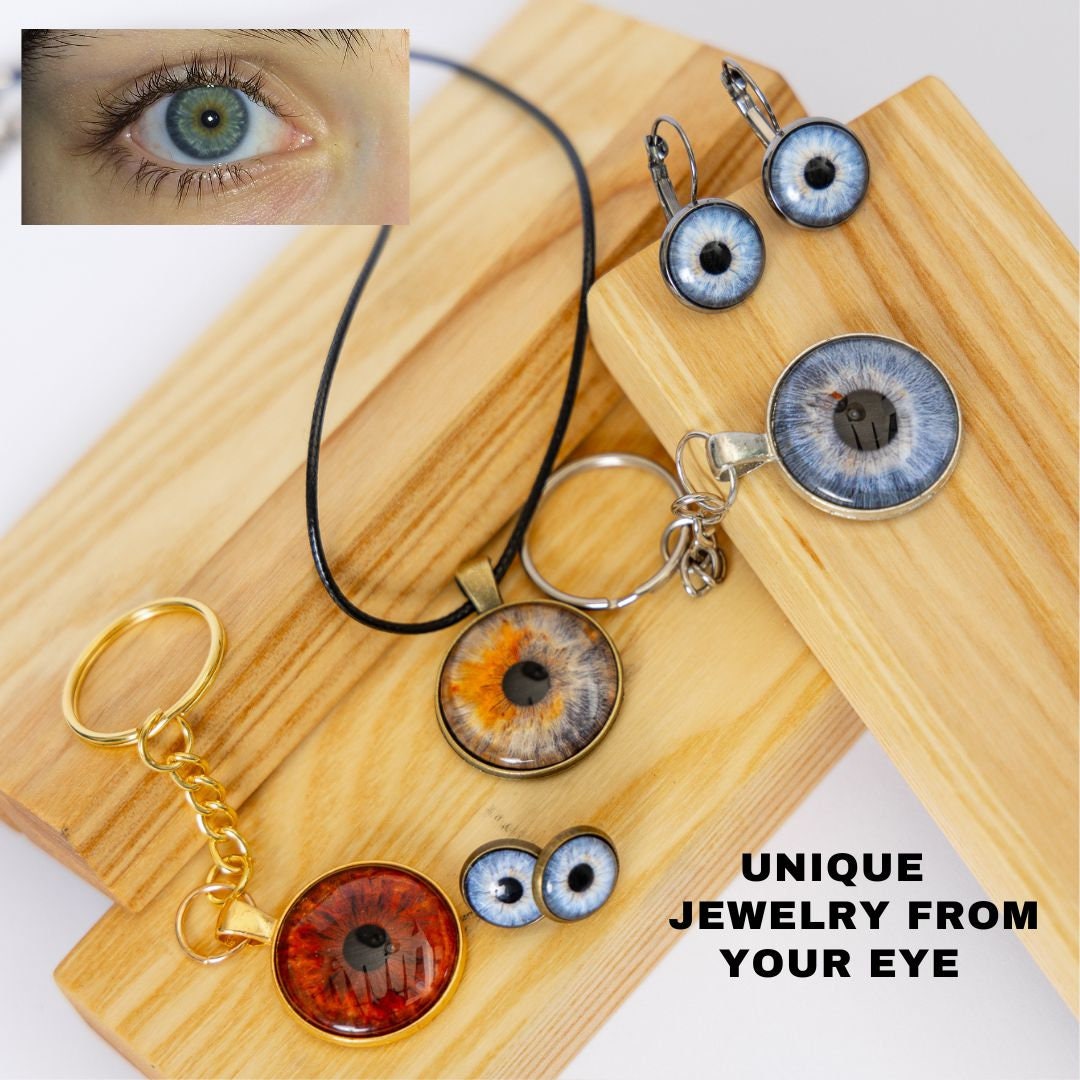 Unique Jewelry Neckless, Earrings, Arm Bracelet Created From Your Eye ...