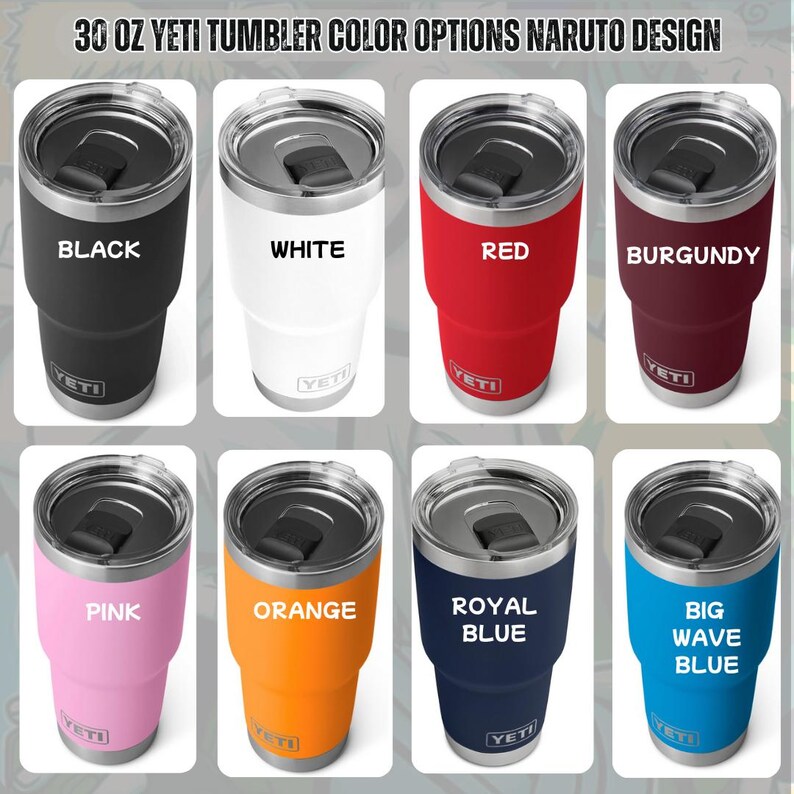 Personalized Yeti 30oz Naruto Theme Tumbler, Laser Engraved With Free ...