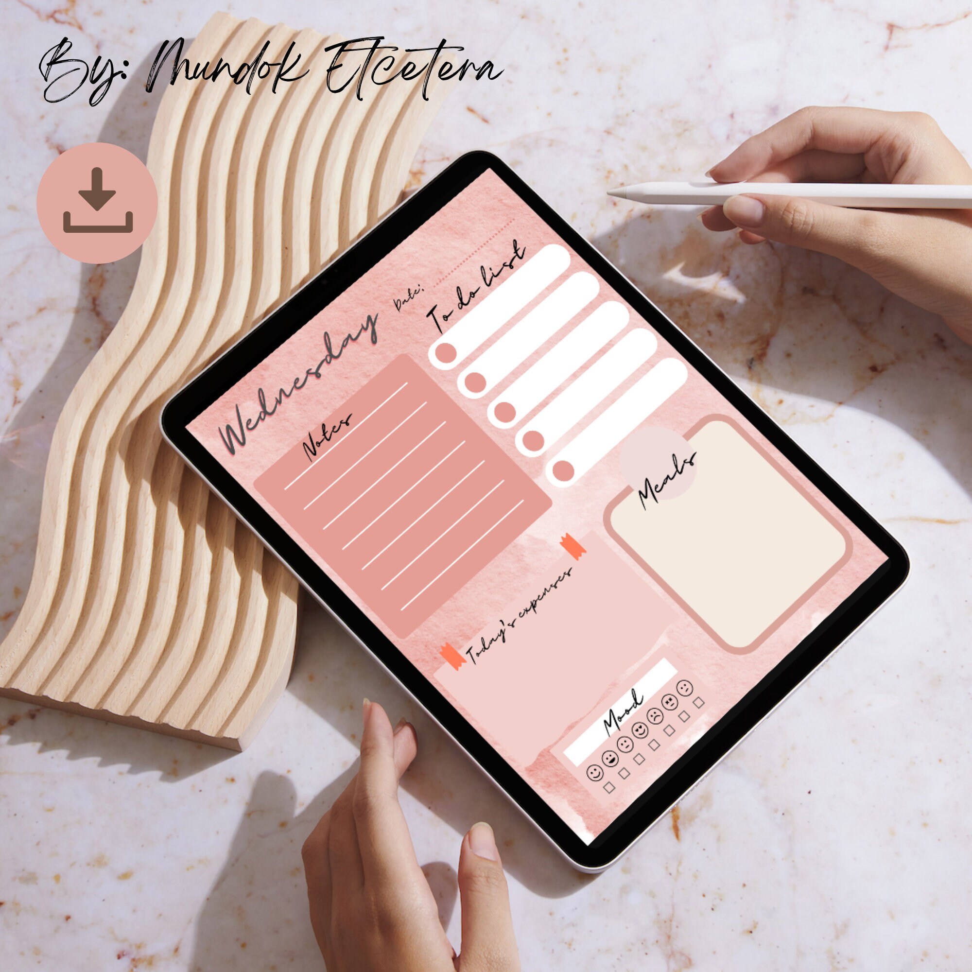 Printable Digital Planner, Minimalist Printable Digital Planner, Daily ...