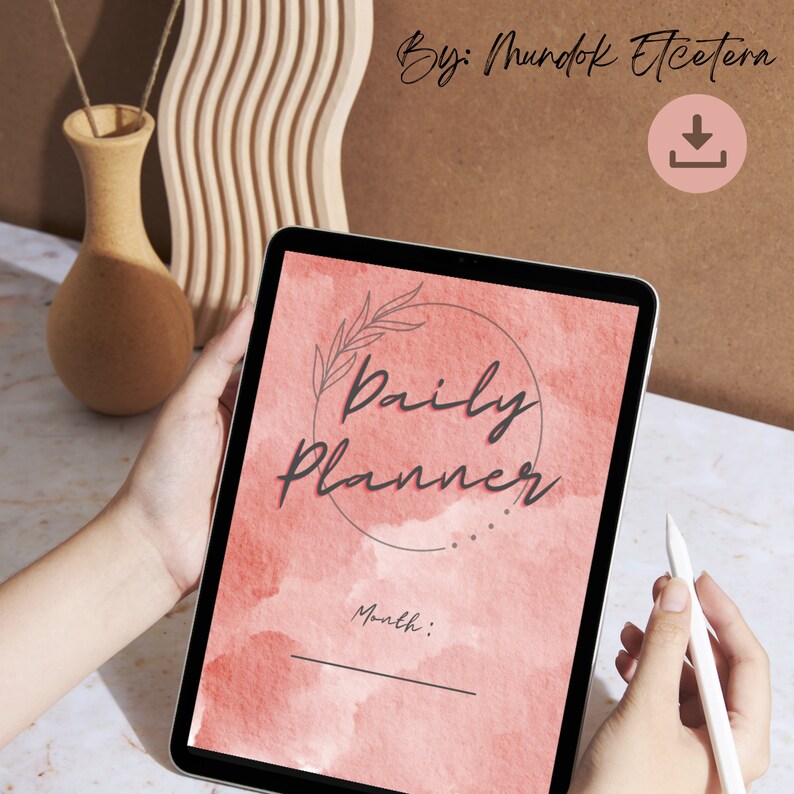 Printable Digital Planner, Minimalist Printable Digital Planner, Daily ...